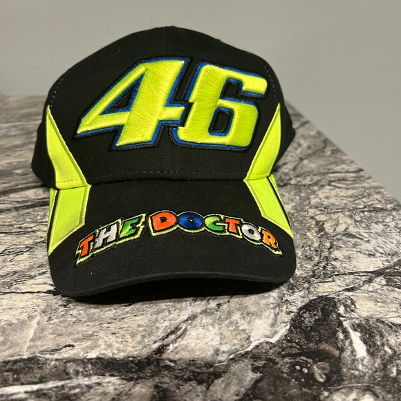 Accessories | Vr46 Black And Yellow Racing Hat With Number 46 The ...